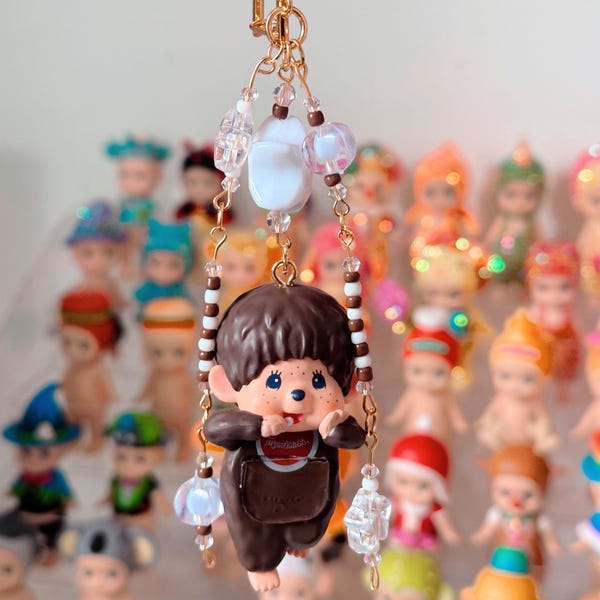 Monchichi Keychain - Etsy