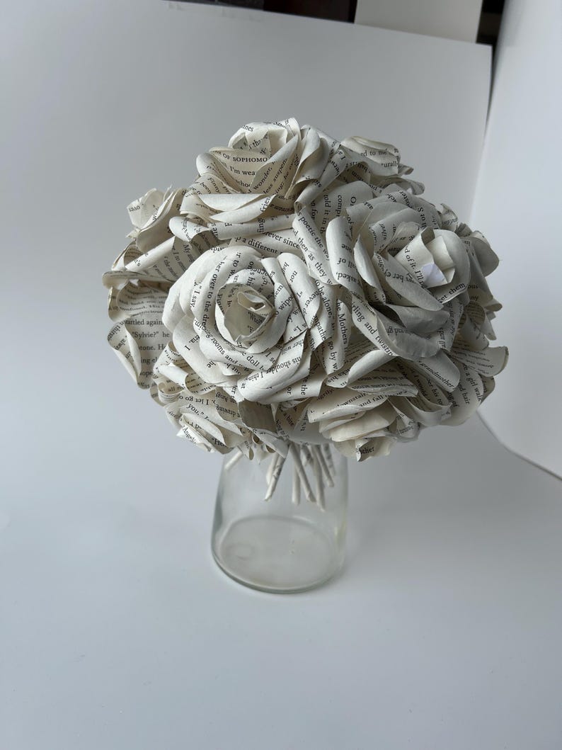 Book Page Roses - Handmade Paper Roses - Gifts for Book Lovers - Gifts ...