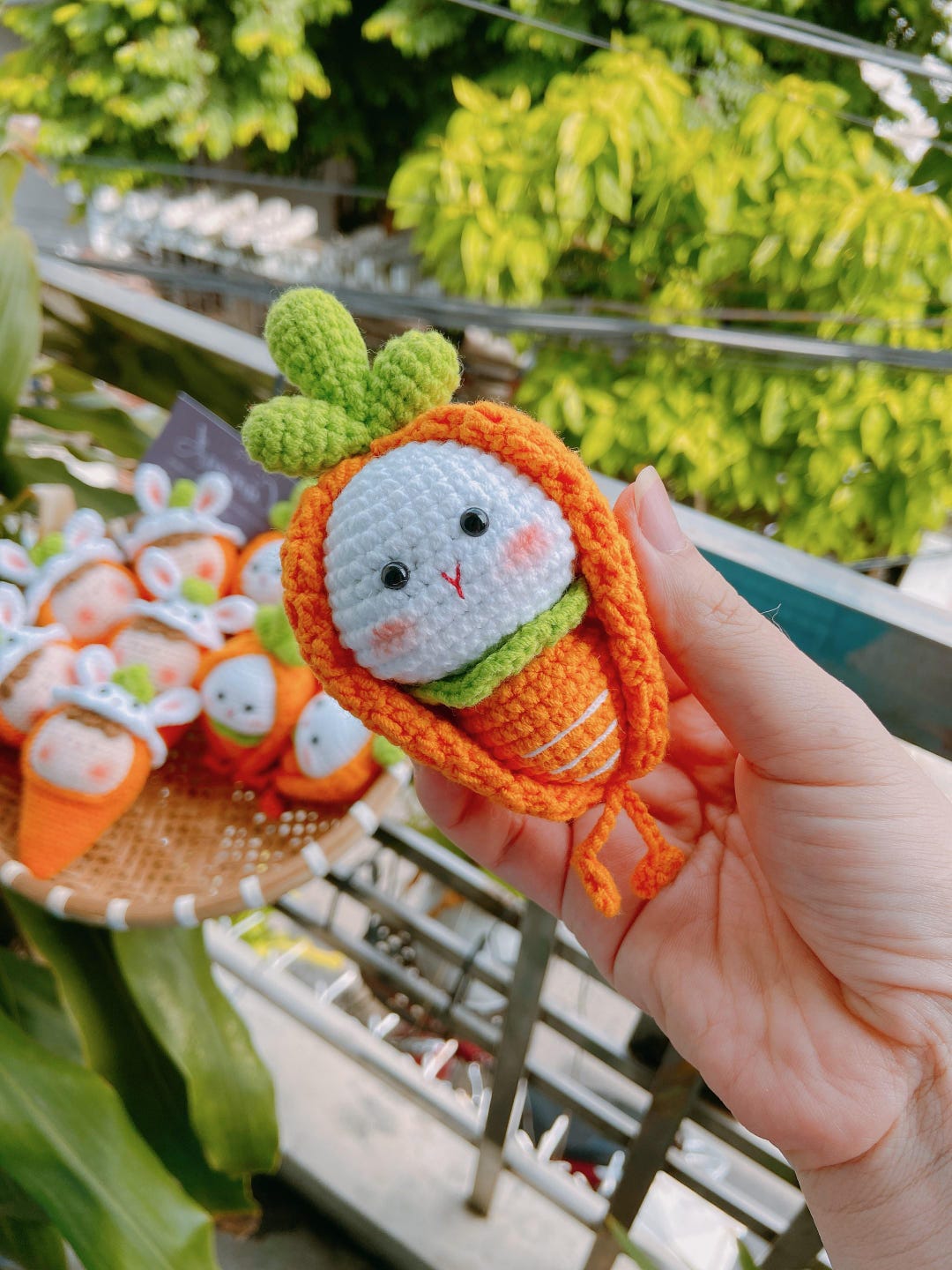Handmade Crochet Carrot Keychain – Cute Vegetable Keyring, Fun Bag ...