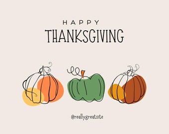 Editable Thanksgiving Instagram Post - Etsy