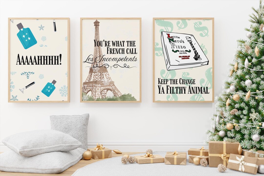 Set of 4 Home Alone Christmas Movie Posters | Instant Digital Download ...
