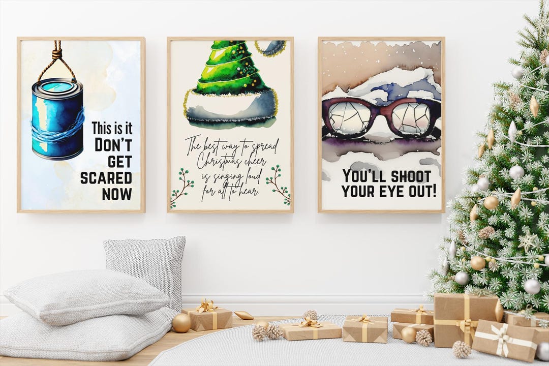 Set of 6 Christmas Movie Inspired Art Prints | Digital Download ...