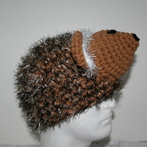 Fuzzy Hedgehog Hat - Handmade Crocheted Winter Hat. Very Warm and ...