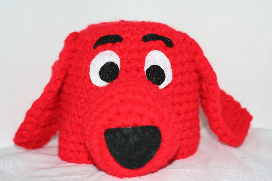 Hand Crocheted Red Dog Hat - Inspired by Clifford - Etsy