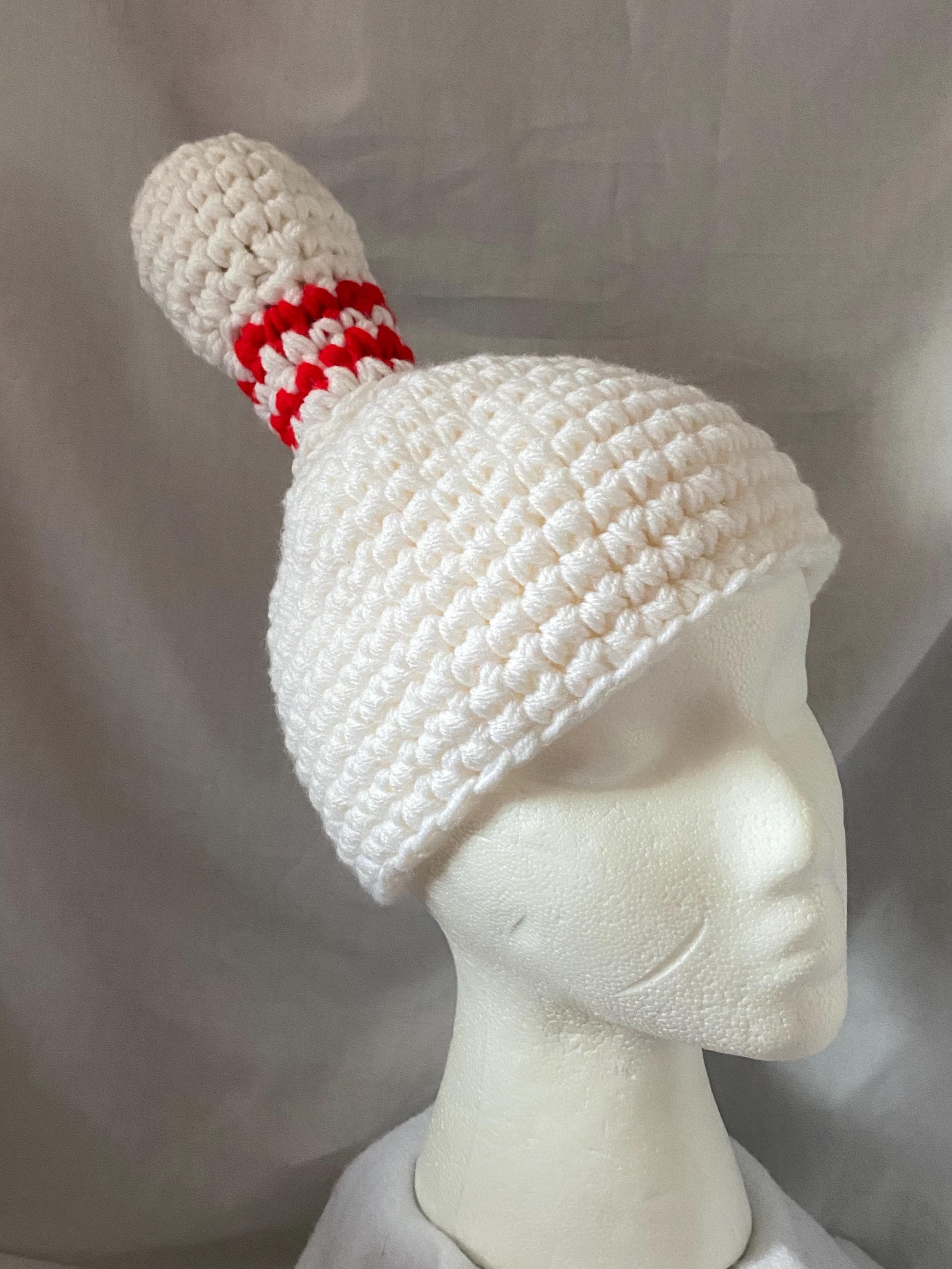 Crocheted Bowling Pin Hat: Unique Halloween Costume - Etsy