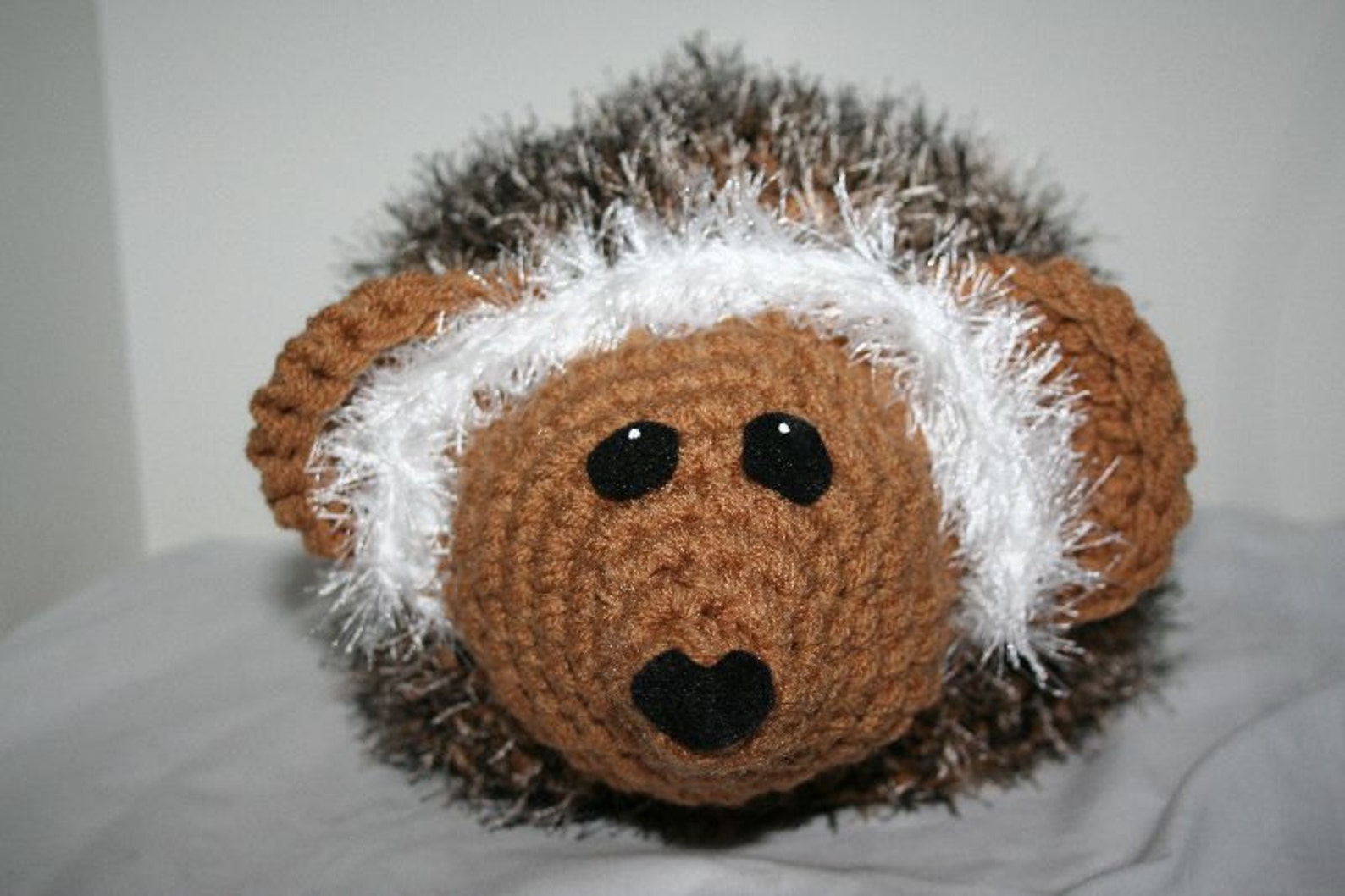 Fuzzy Hedgehog Hat - Handmade Crocheted Winter Hat. Very Warm and ...
