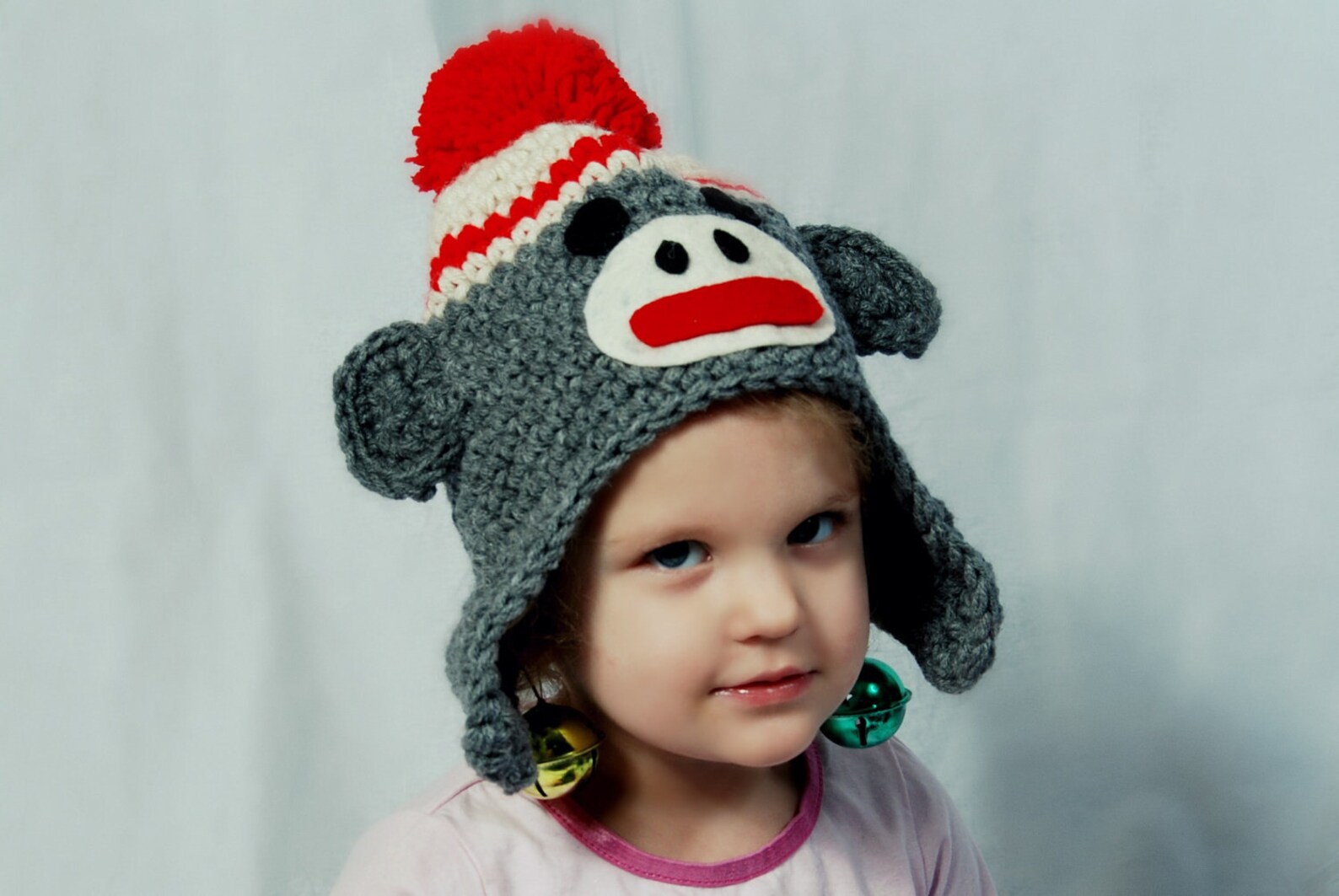Sock Monkey Hat With a Flat Face Unique Handmade Character - Etsy