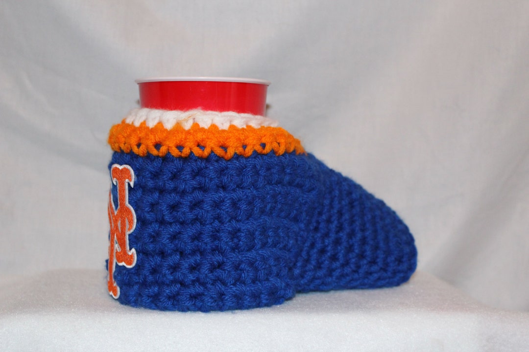 New York Mets Drink Mitt: Hand Crocheted Mitten Drink Holder - Etsy
