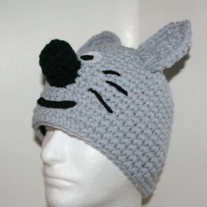 Adult Size Mouse Character Hat Crocheted Double Yarn - Etsy