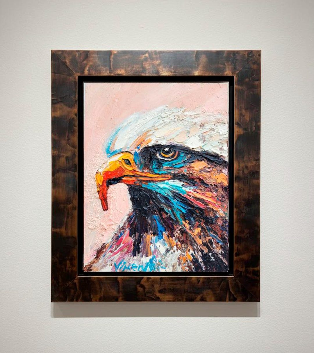 Bald Eagle Oil Painting Original Art American Symbol 6x8 Animals ...