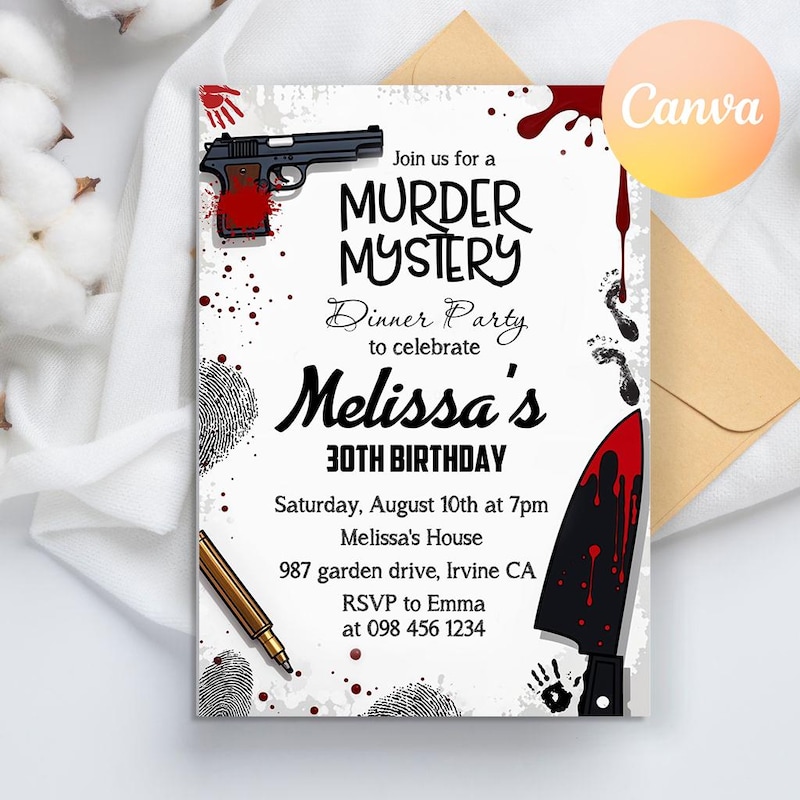 Murder Mystery Invitation - Etsy