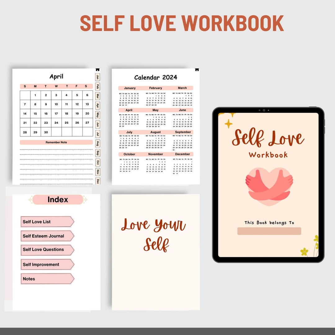 Digital Self Love Workbook | Guided Self-care Journal | Printable Self ...