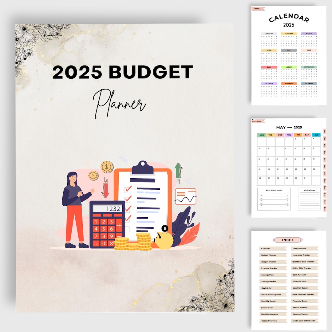 2025 Budget Planner for Adults | Digital Financial Organizer | Monthly ...