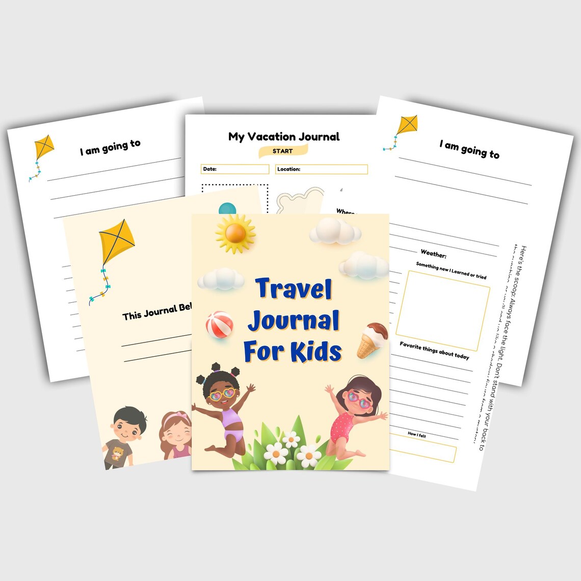 Travel Journal for Kids | Adventure Log Book for Young Explorers ...