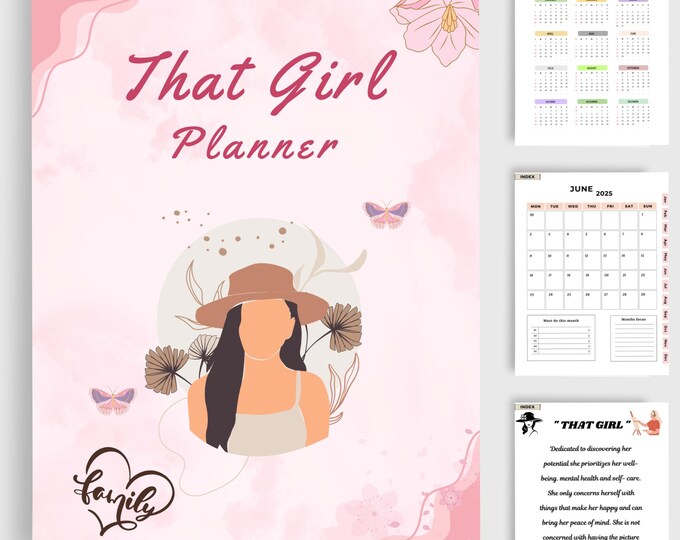 That Girl Planner, Template, Canva Template, Digital Download, That ...