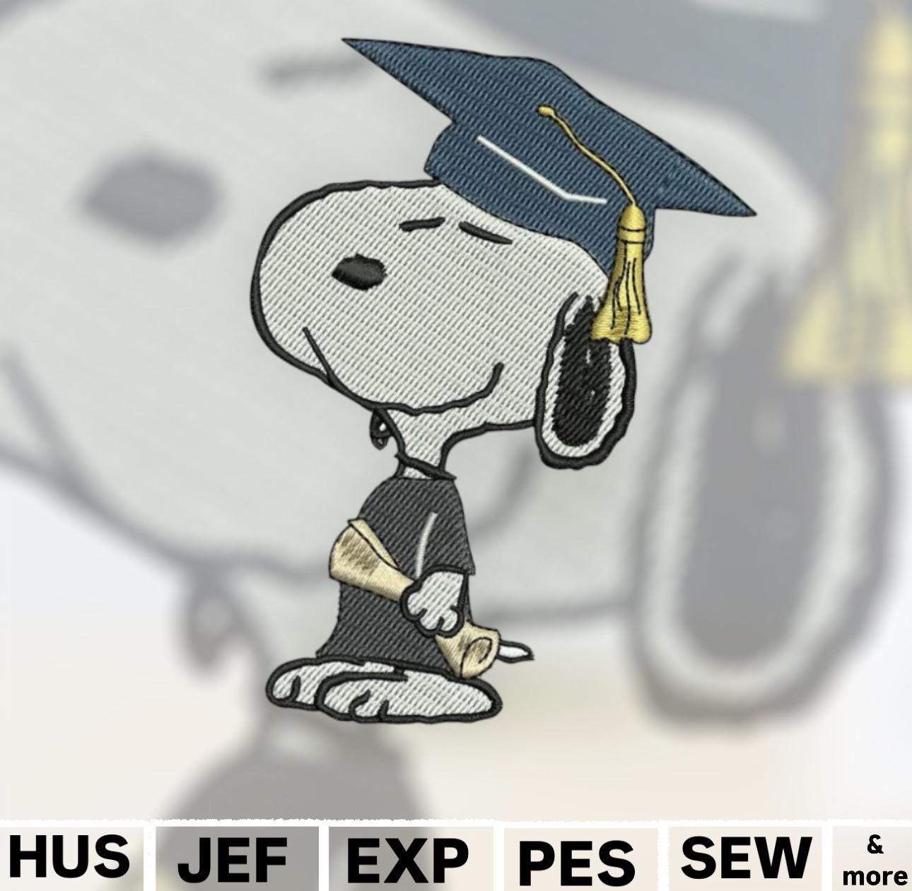 Snoopy Graduate Embroidery Design Graudate Graduation 2024 2025 Snoopy ...