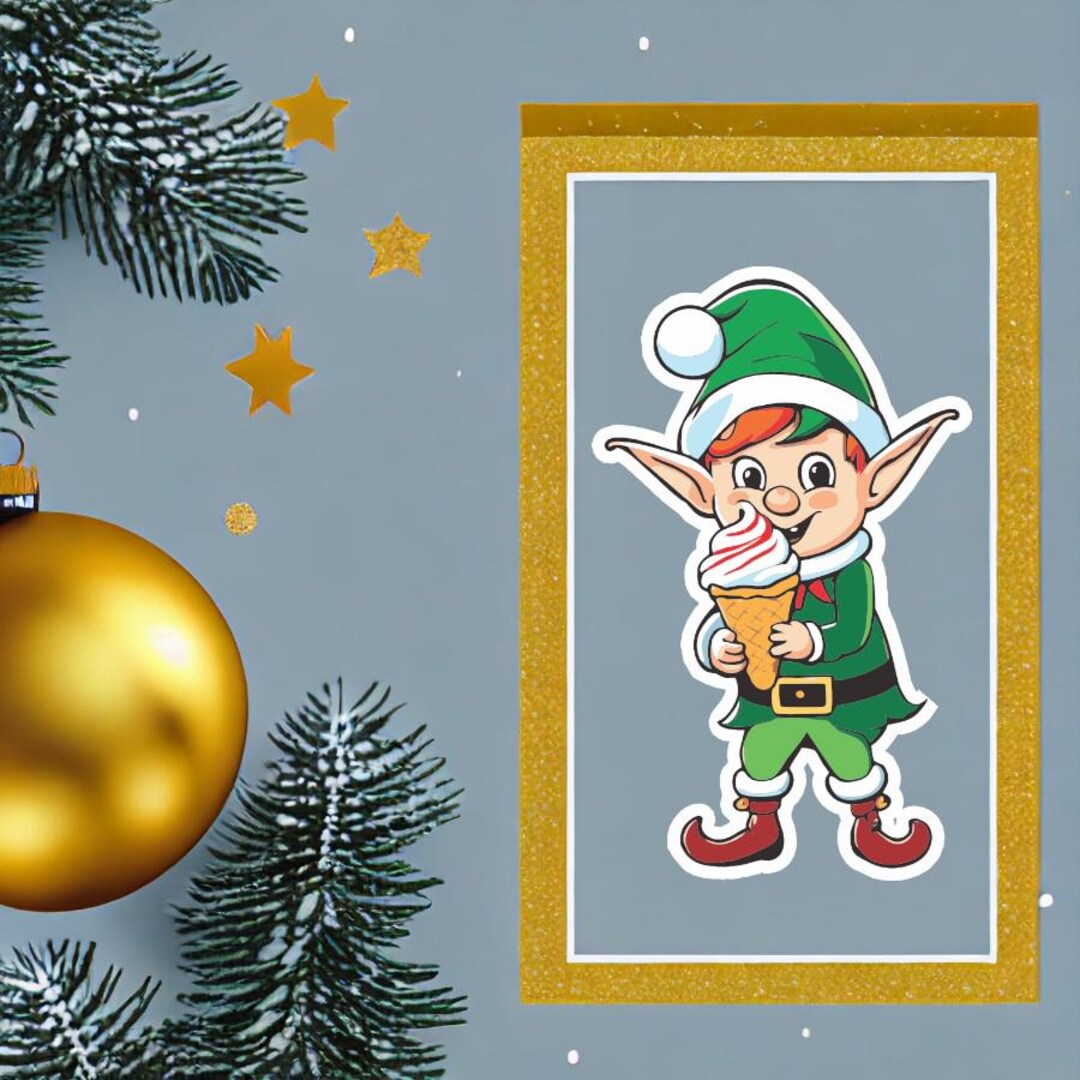 Christmas Elf Sticker Vinyl Waterproof/laminated - Etsy
