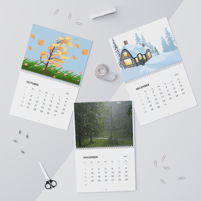 2025 Scenic Wall Calendar, Beautiful Nature Artwork, Organize Life ...
