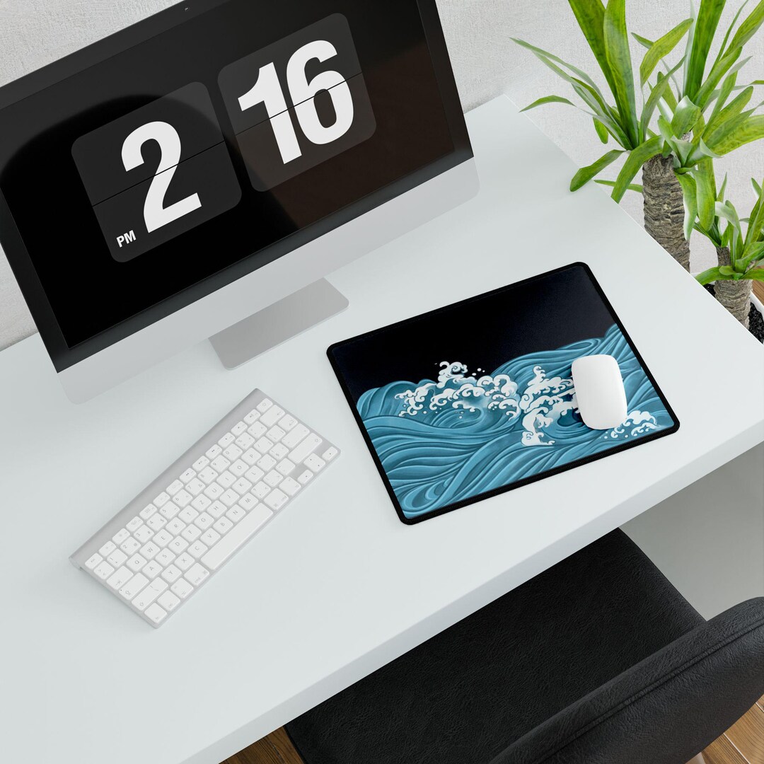 Ocean Wave Desk Mat (various Sizes) Coastal Home Office Decor, Gamer ...