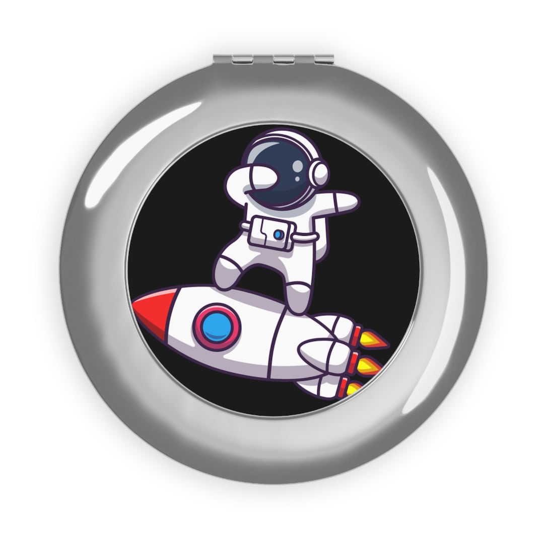 Astronaut Compact Travel Mirror, Cute Space-themed Makeup Mirror ...