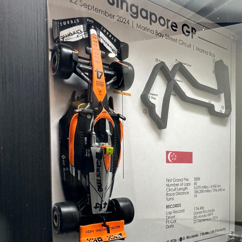 Lando Norris Marina Bay Grand Prix Victory - Limited Edition 3D Framed ...