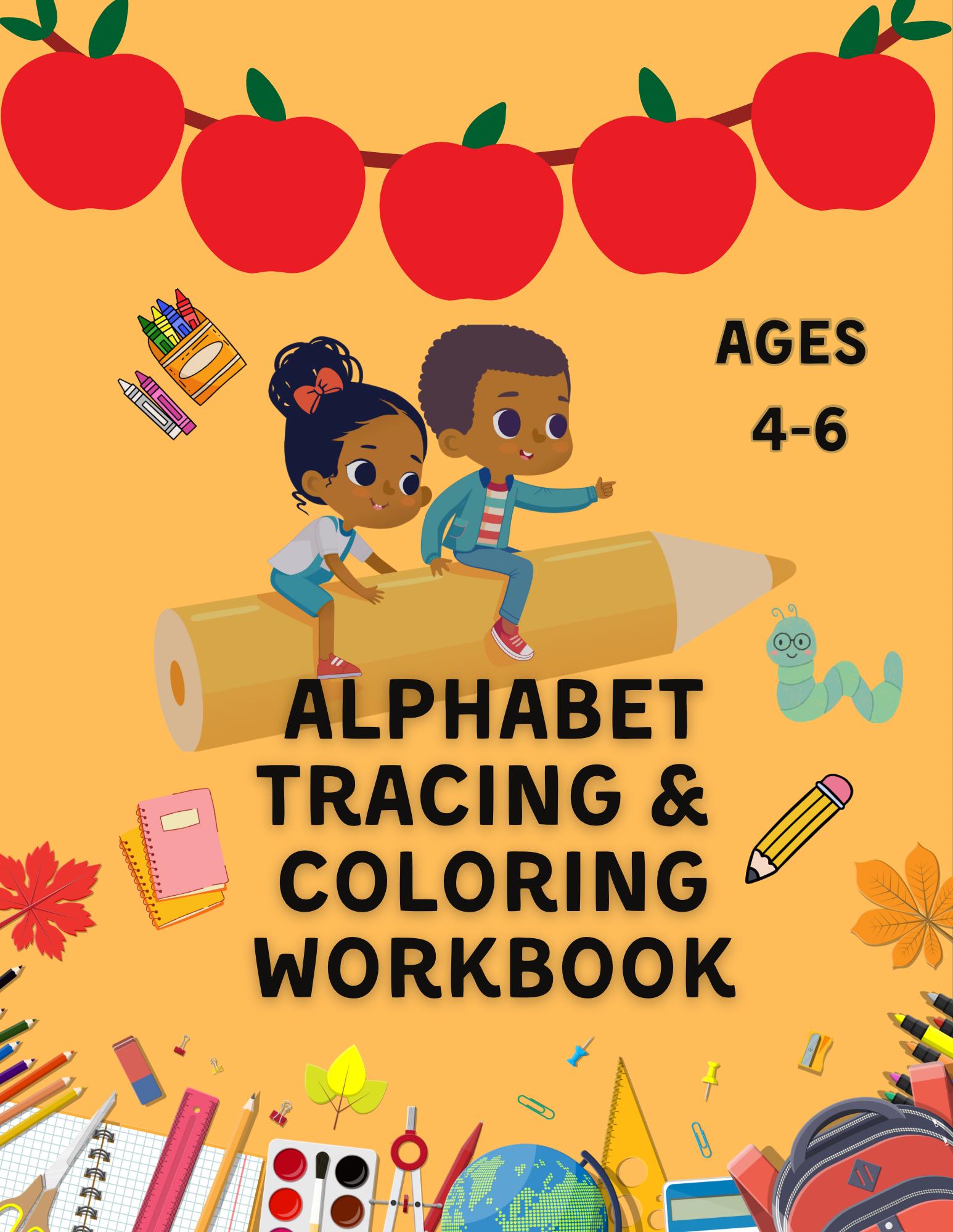 Printable Alphabet Tracing & Coloring Workbook - Kids' Educational ...