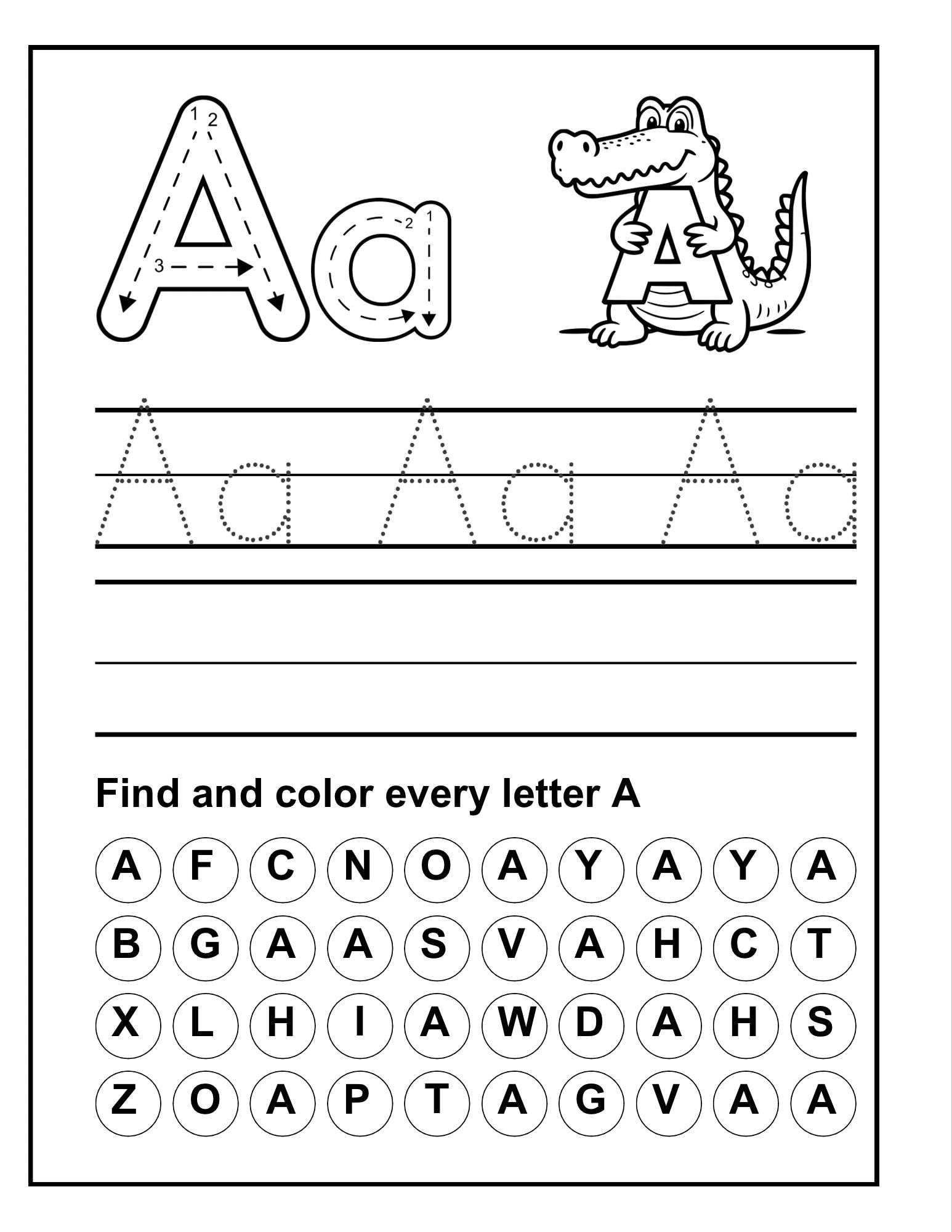 Printable Alphabet Tracing & Coloring Workbook - Kids' Educational ...