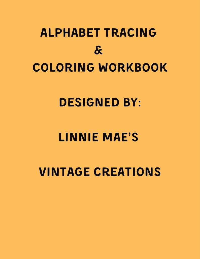 Printable Alphabet Tracing & Coloring Workbook - Kids' Educational ...