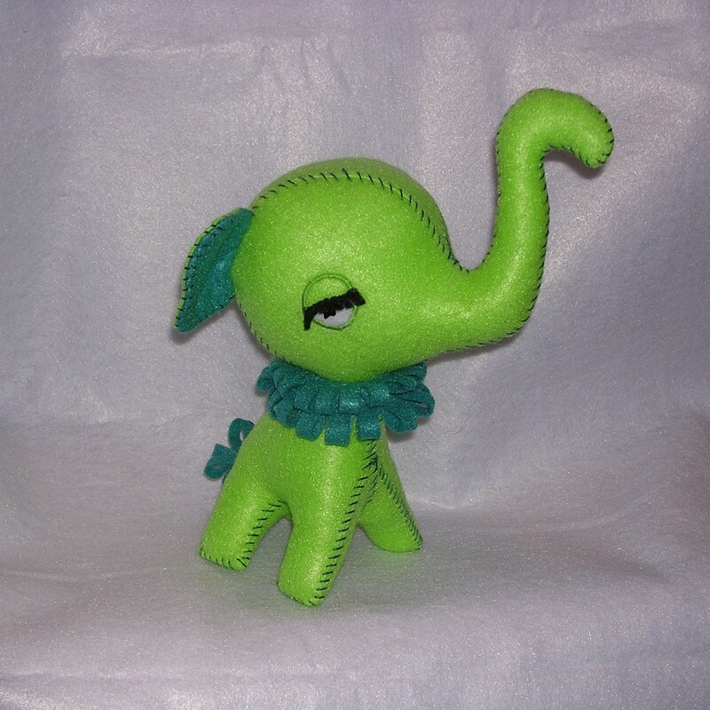 Lime Green Elephant - Etsy