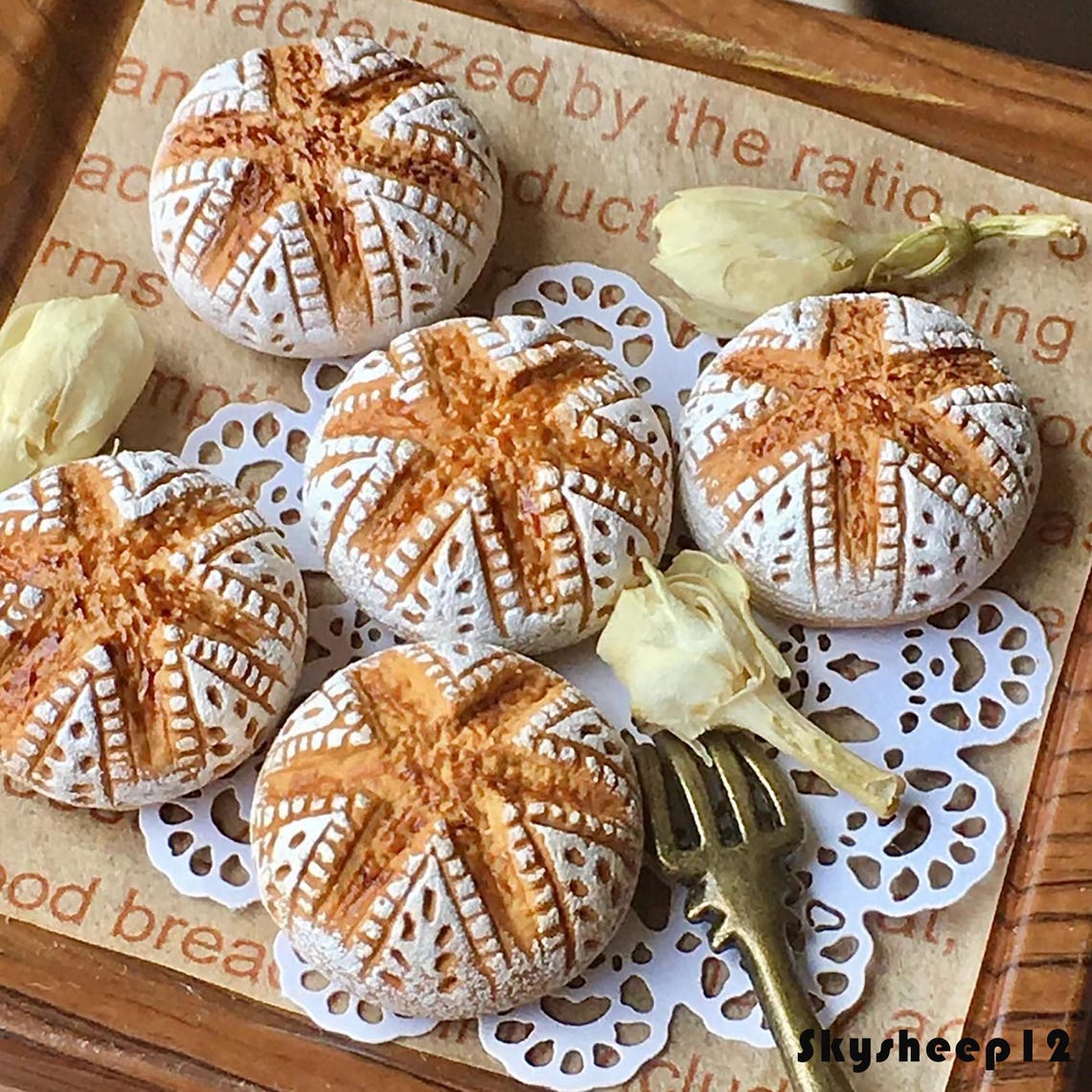 Mini French Bread Mini Cake Mini Food 1:12 Doll House Food Mini ...