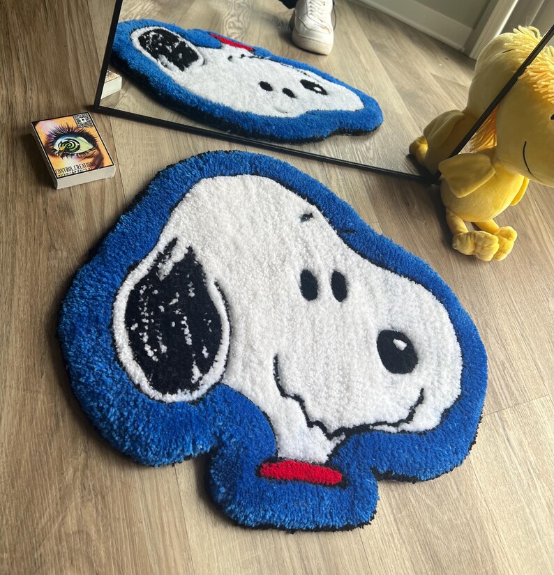 Snoopy Peanuts Handmade Tufted Rug Best Gift Made to Order 100% Acrylic ...