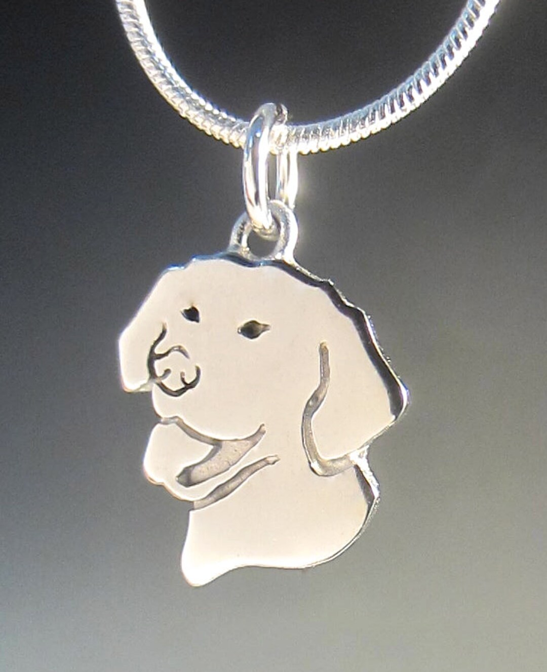 Engravable Small Smiling Lab Necklace - Etsy