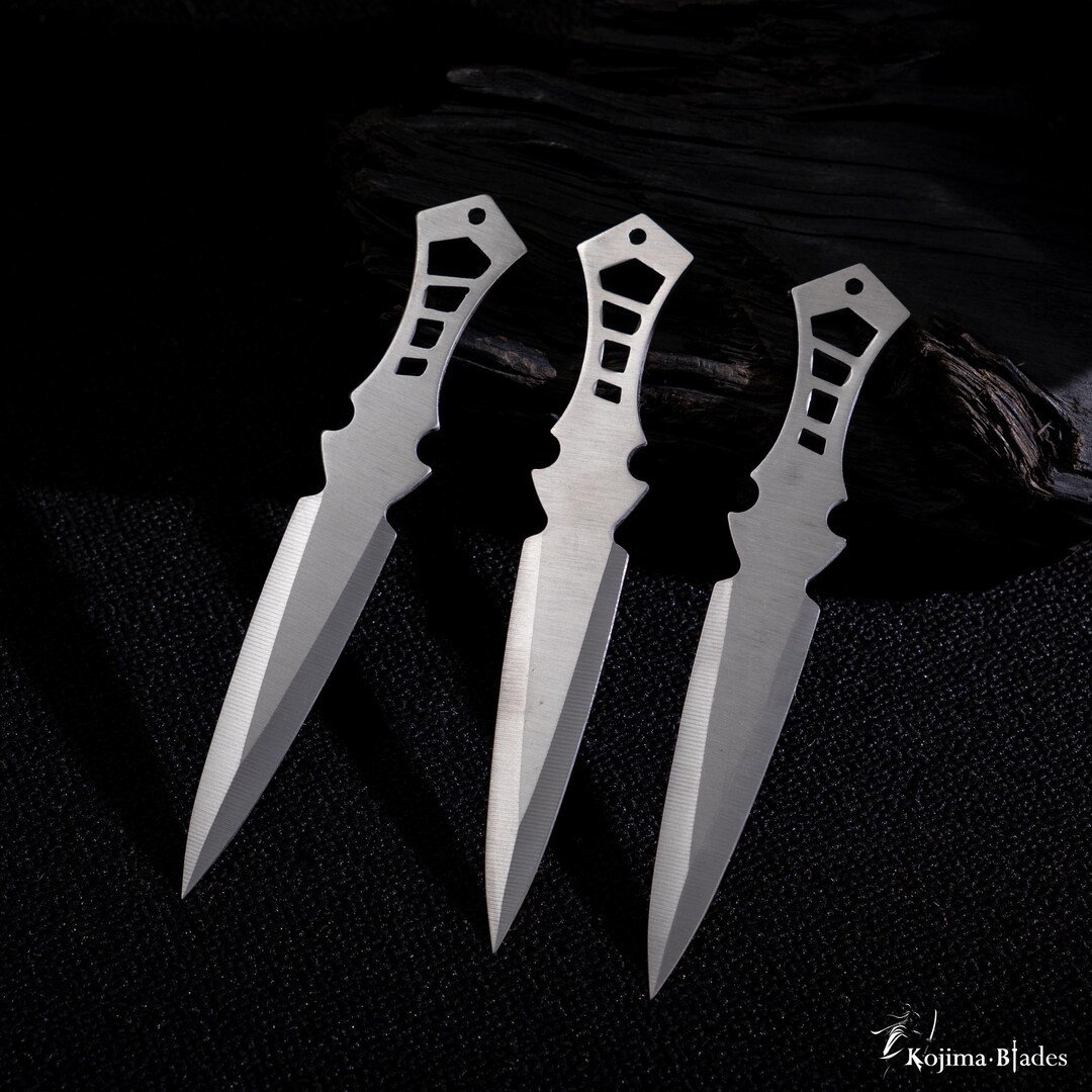 Throwing Knives Set, Hand Forged Japanese Anime Kunai Knife, Ninja ...