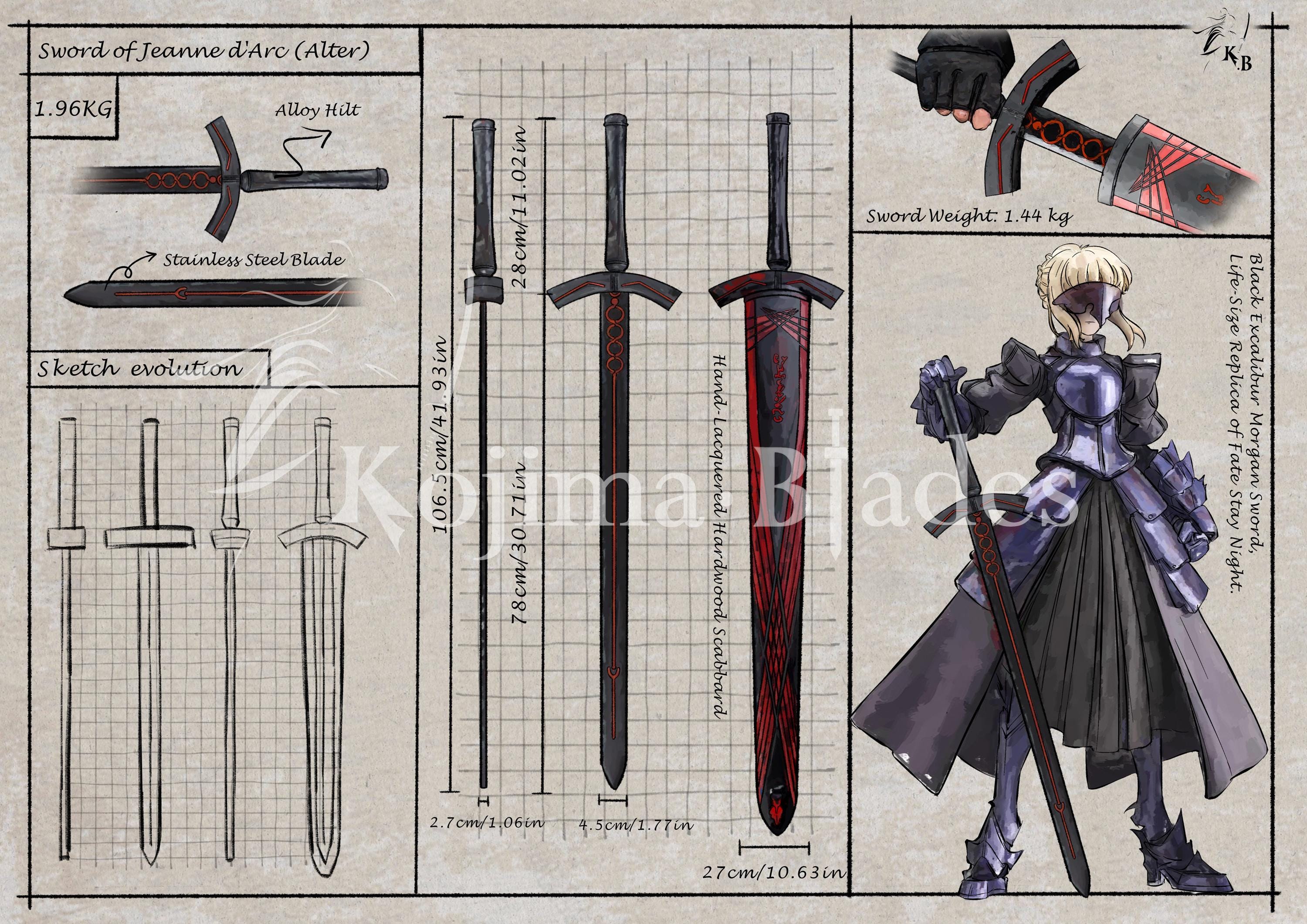 Excalibur Life-size Metal Replica, Fate Stay Night Sword, Cosplay Prop ...