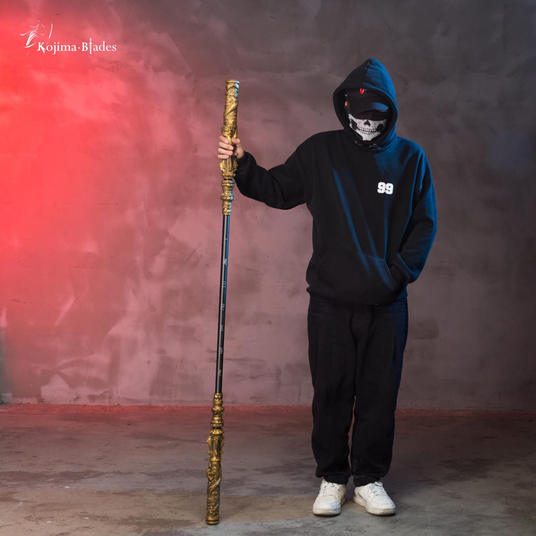 Life-size Replica Ruyi Jingu Bang, Aluminum Alloy TPR, Black Myth ...