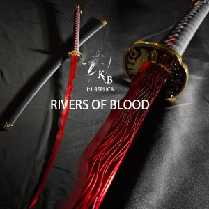 River of Blood Life-size Replica, Real Katana, Elden Ring Weapon, Gift ...
