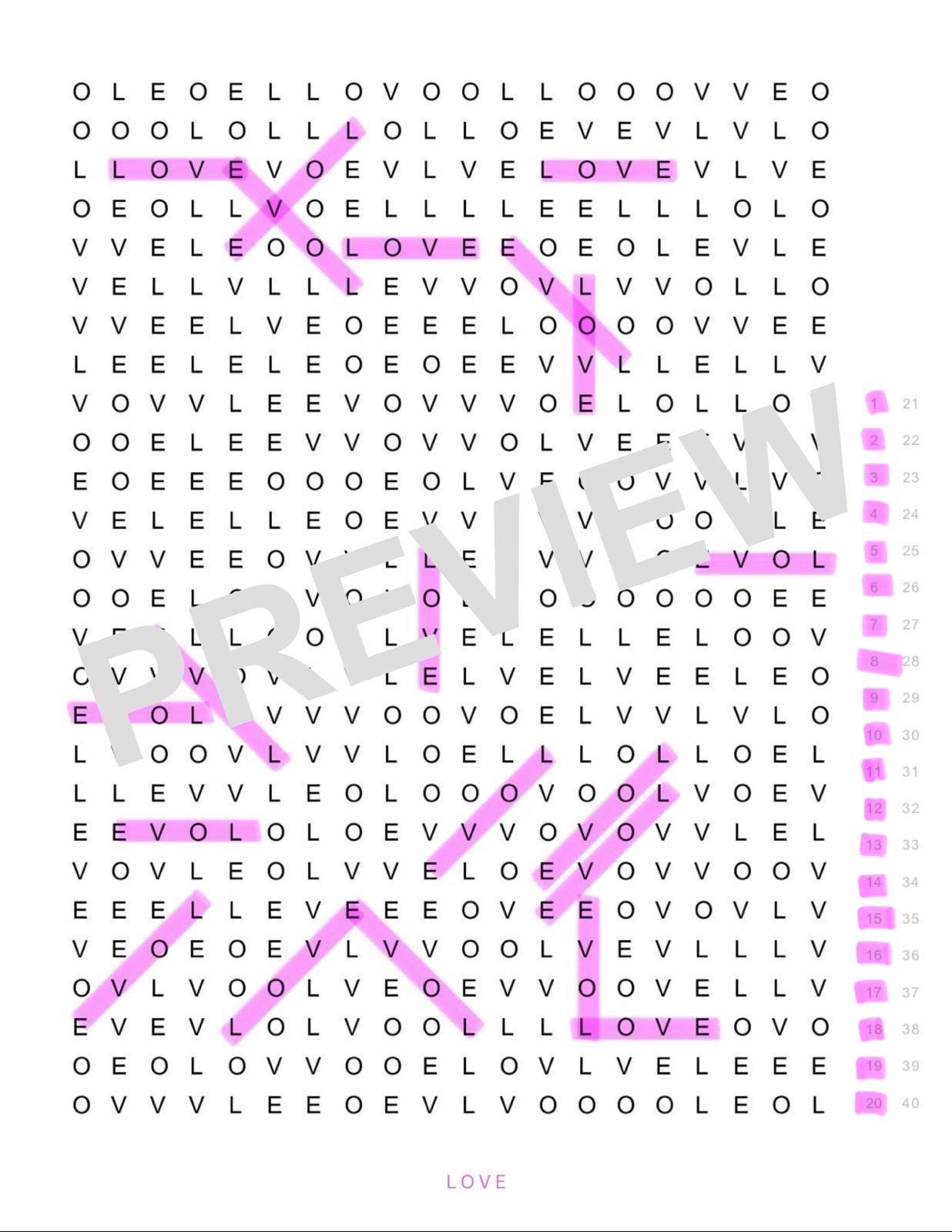 One-word Search Puzzle Book: LOVE *mix* Edition | 50 Puzzles ...
