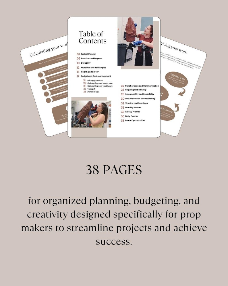 Digital Prop Maker Project Planner | Creative Planning for Prop Makers ...