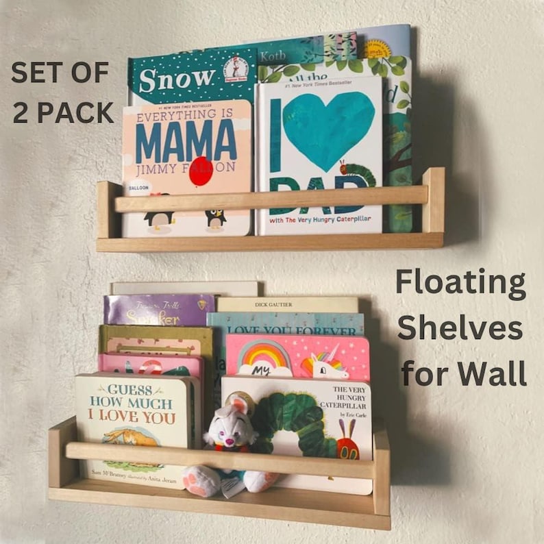 Montessori Bookshelf, Modern Bookshelf, Nursery Shelves, Montessori ...