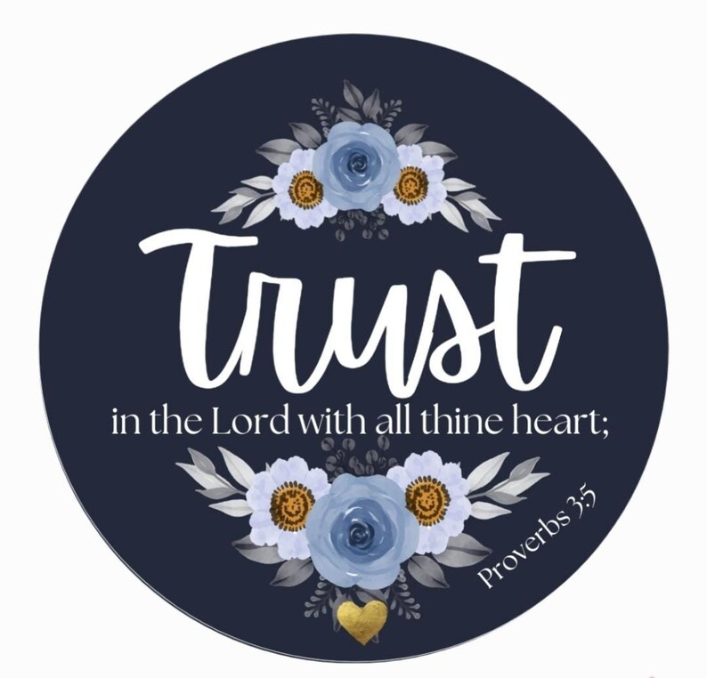 Beautiful KJV Bible Verse 2 Circle Stickers bundles of 3 Faith Base ...