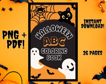 Boo-tiful Halloween Coloring ABC Book - Etsy