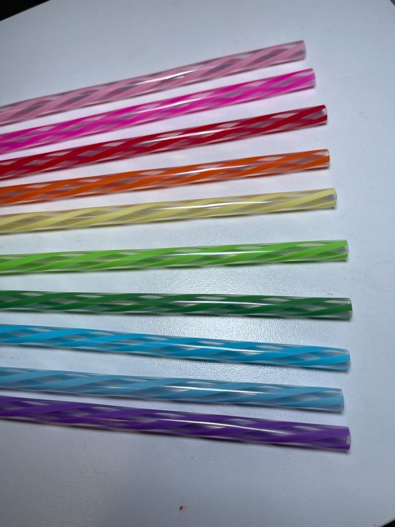 Reusable Plastic Swirl Replacement 11 Inch Straw Starbucks Tumbler ...