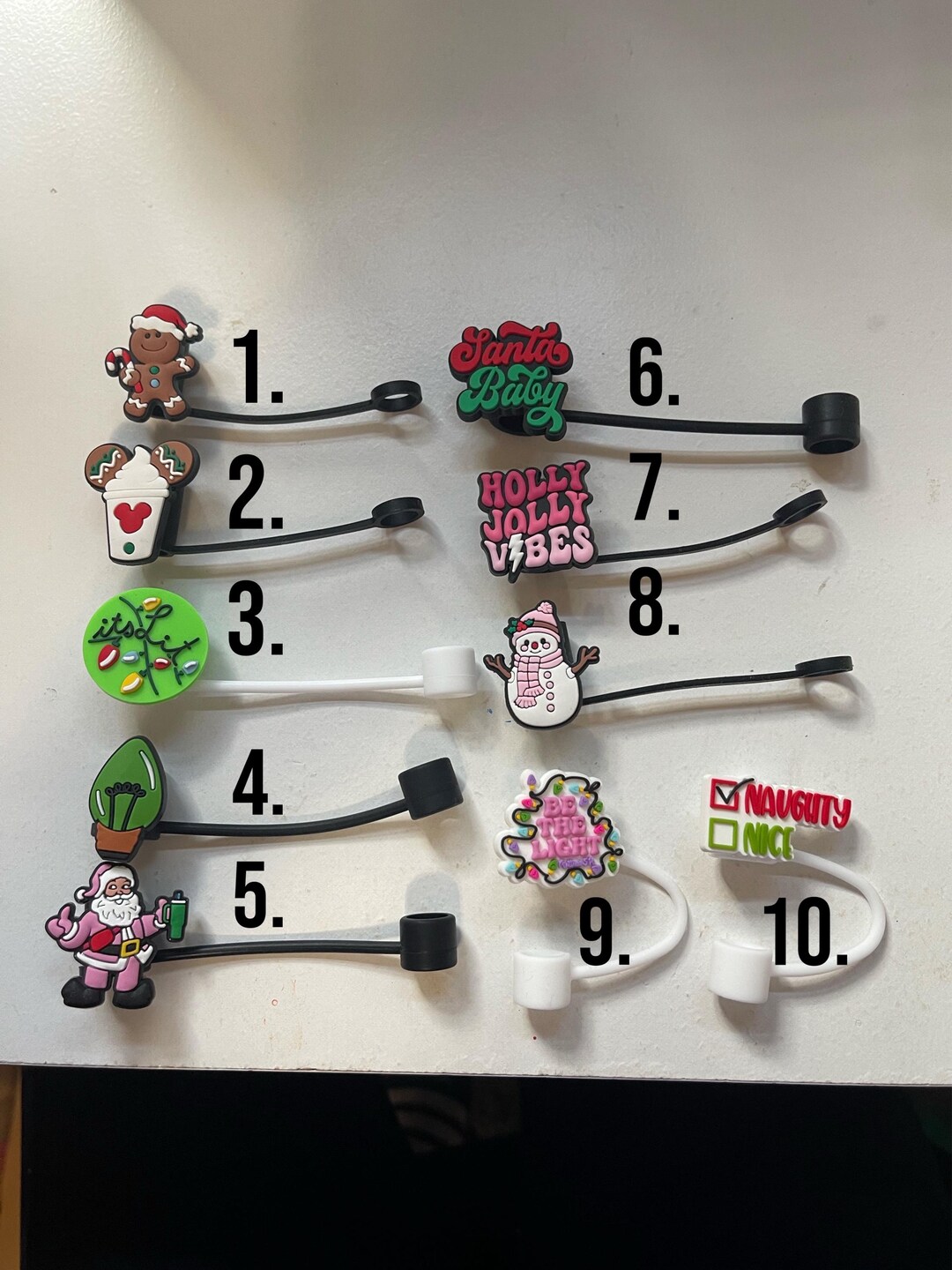 Christmas Happy Holidays Holiday Season Seasons Greetings PVC Straw ...