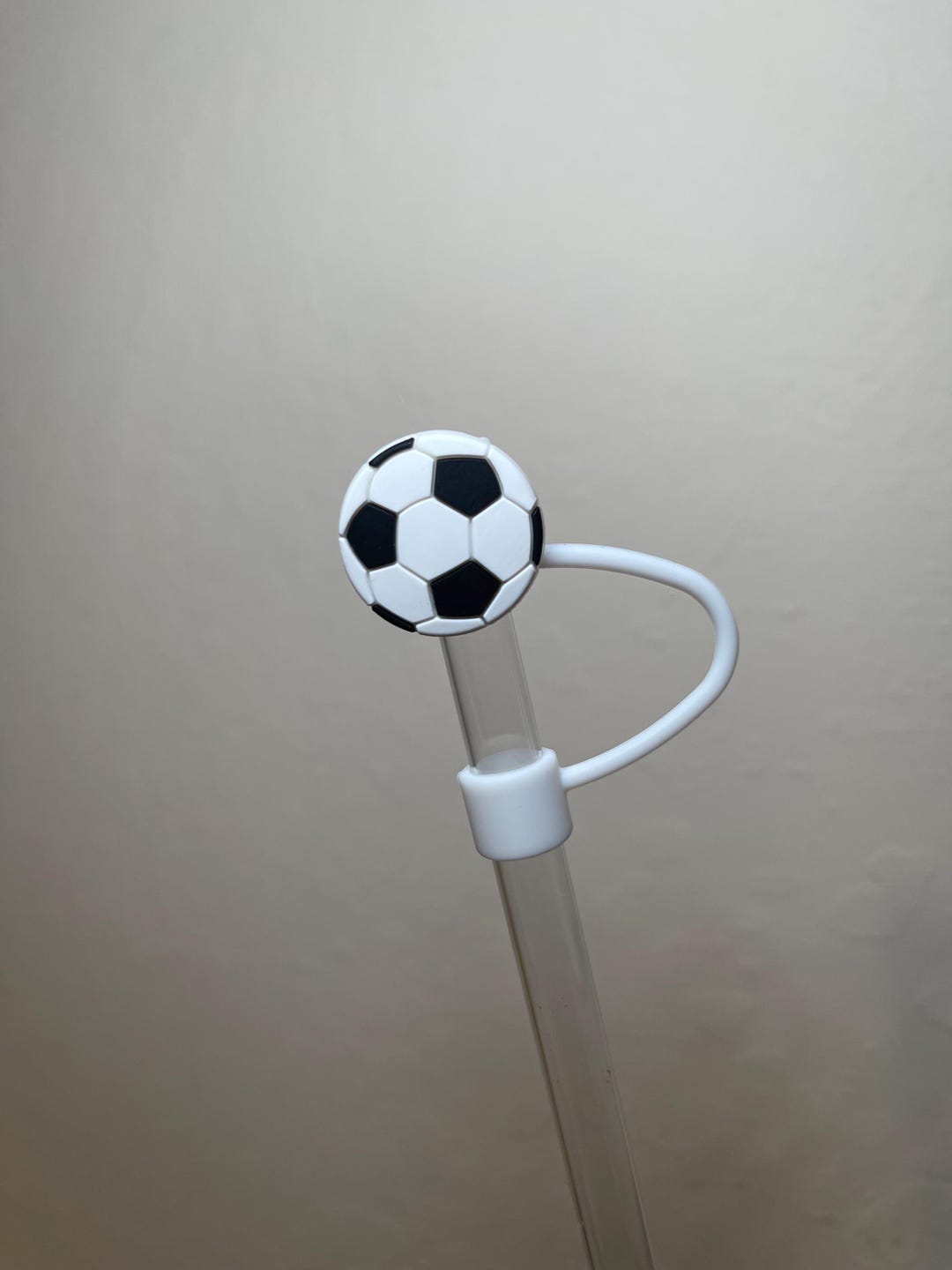 Soccer Ball PVC Straw Topper Straw Cover Straw Buddy Tumbler Accessory ...