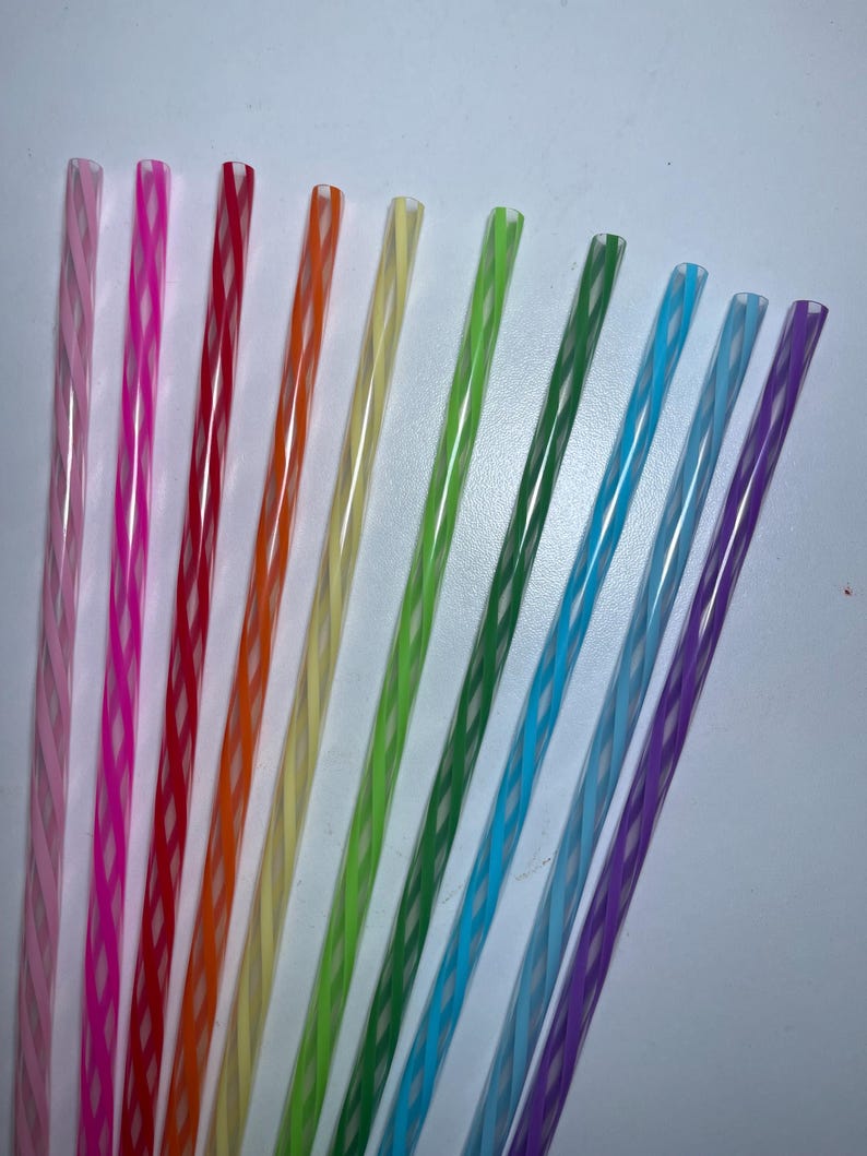 Reusable Plastic Swirl Replacement 11 Inch Straw Starbucks Tumbler ...