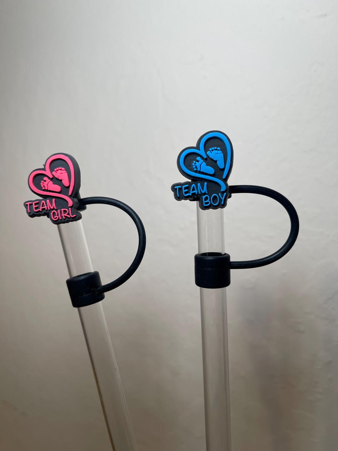 Team Boy Team Girl Gender Reveal Baby Shower Pregnancy Announcement PVC ...