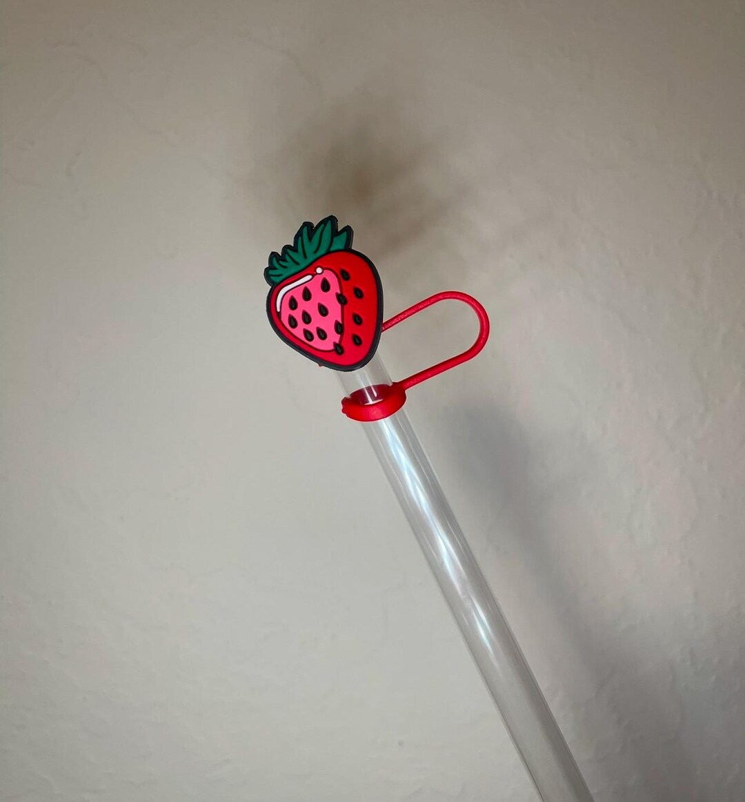 Strawberry Fruit Fresa PVC Straw Topper Straw Cover Straw Buddy Tumbler ...