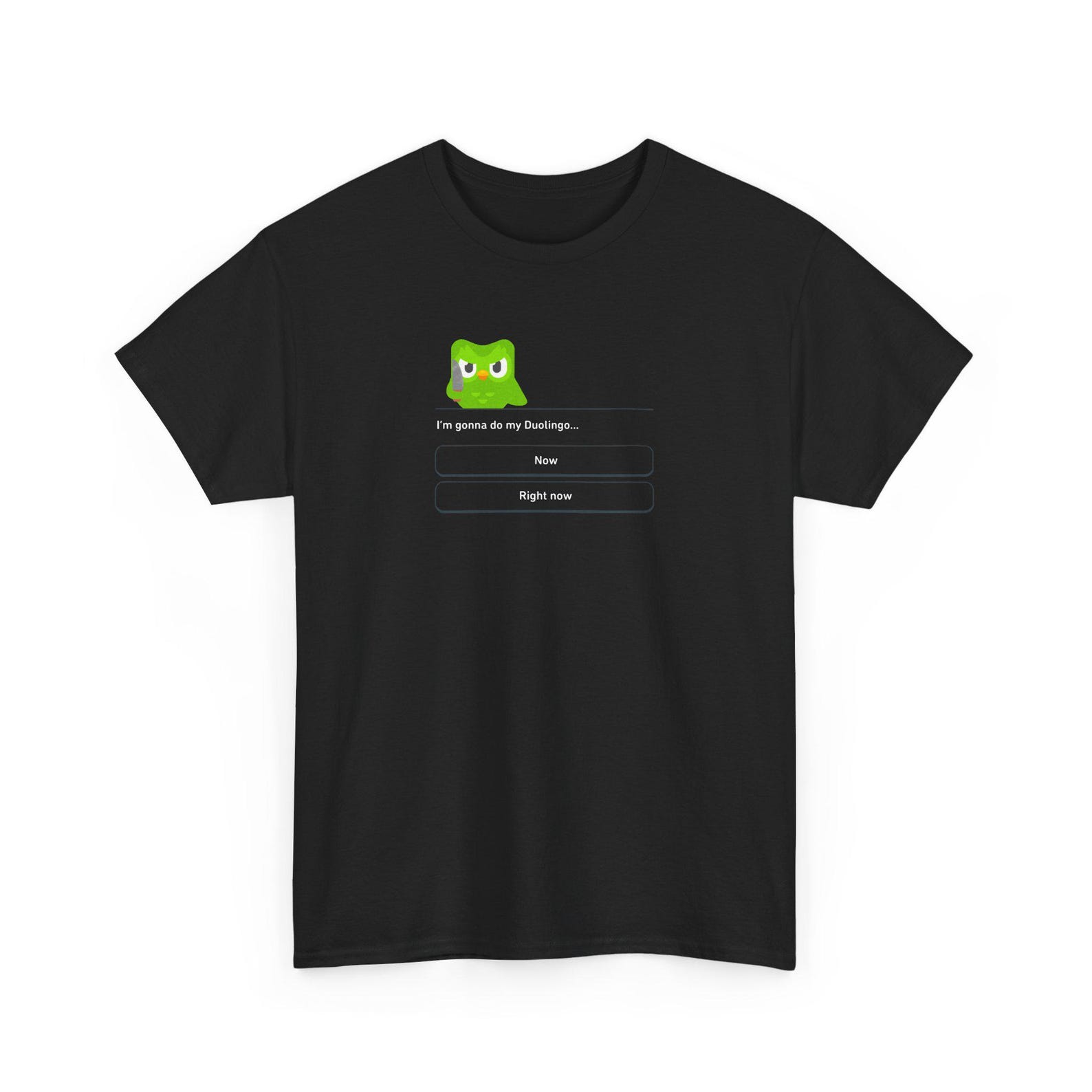 Threatening Duo - Duolingo Owl With Knive Funny Meme Shirt, Ironic ...