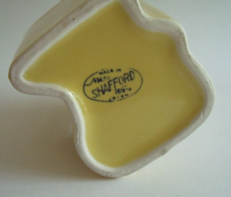 Shafford DEER FAWN PLANTER, Shafford Yellow Handpainted Pottery Fawn ...
