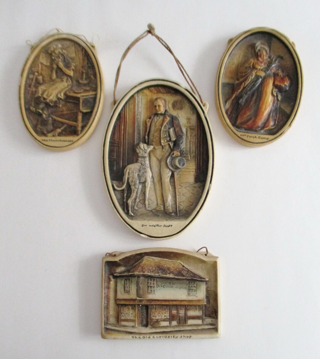 4 1930s Ivorex Plaques Dickens Theme Small Osborne Plaques - Etsy